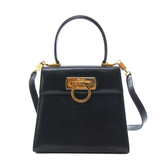 Salvatore Ferragamo | Bags | Salvatore Ferragamo Iconic Gancini Kelly Top Handle Bag Pursw ...